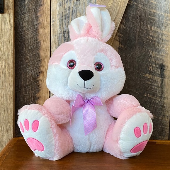 Toys | Large 2 Pink Plush Easter Bunny W Tag Clean | Poshmark